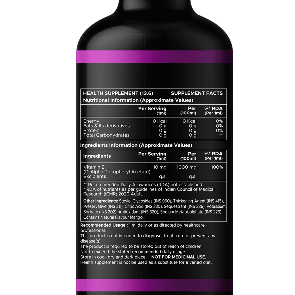 Buy Shapen You Vitamin E Oral Drops for Skin Health & Immunity | 50ml